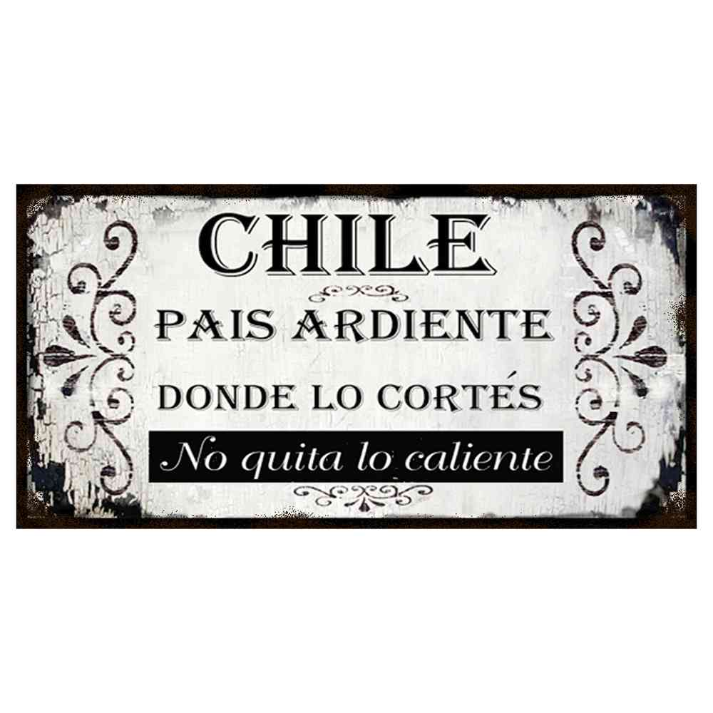 CHILE PAÍS ARDIENTE (BLANCO) – La Casa de los Afiches
